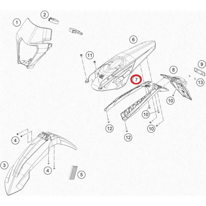Porta-matrícula Original KTM EXC/EXC-F 20-23 – Enduro Portugal Shop